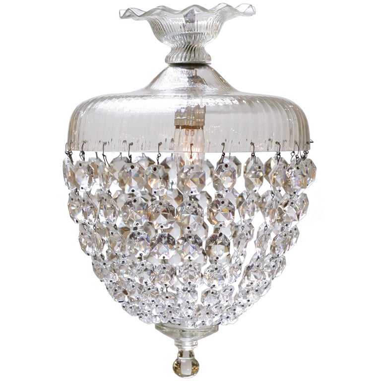 Baccarat Crystal Ceiling Fixture at 1stDibs