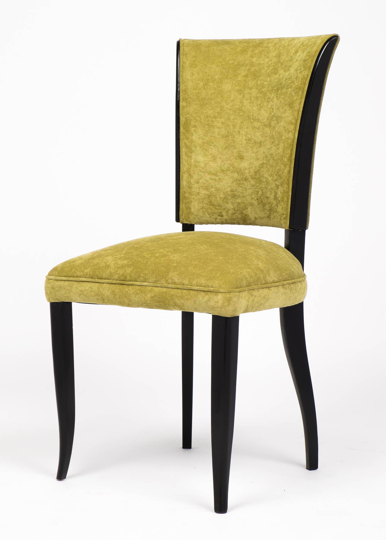 French Art Deco Set of Six Dining Chairs at 1stDibs
