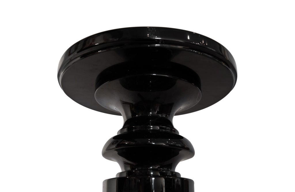 Neoclassic Black Marble Pedestal at 1stDibs