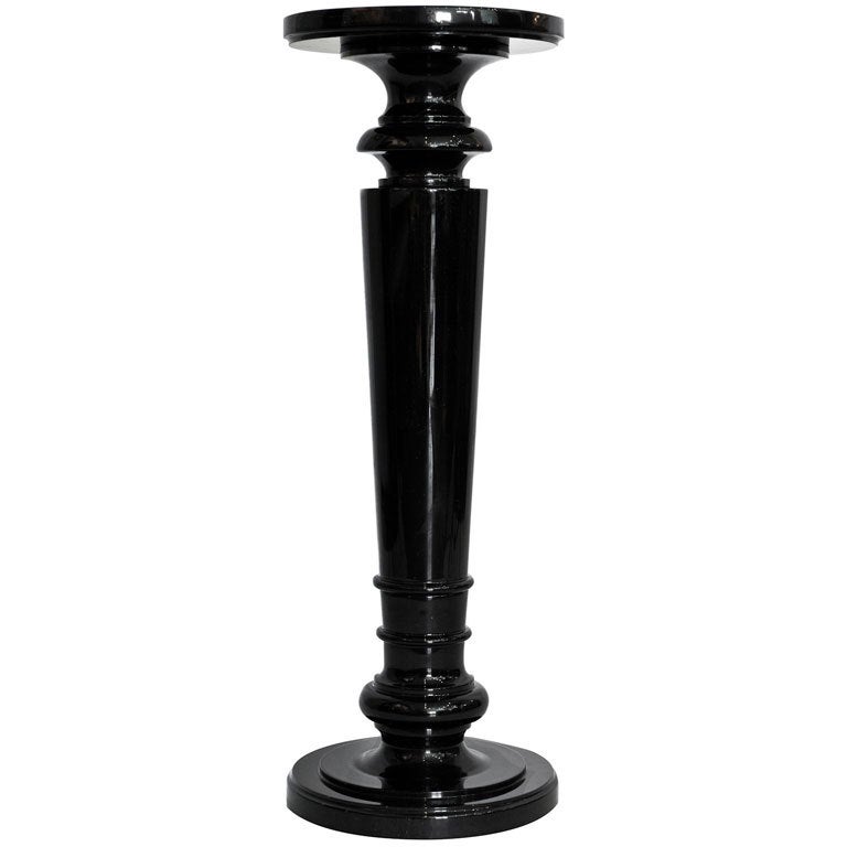 Neoclassic Black Marble Pedestal at 1stDibs