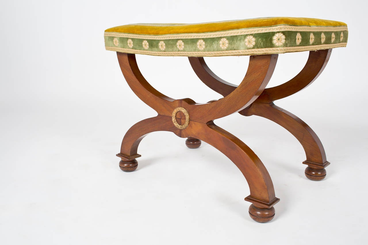 French Restauration Pair of Stools at 1stDibs