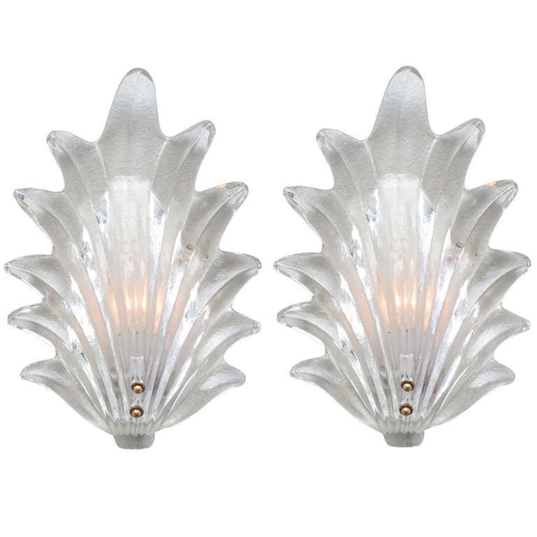 Murano Glass Sconces by Seguso at 1stDibs