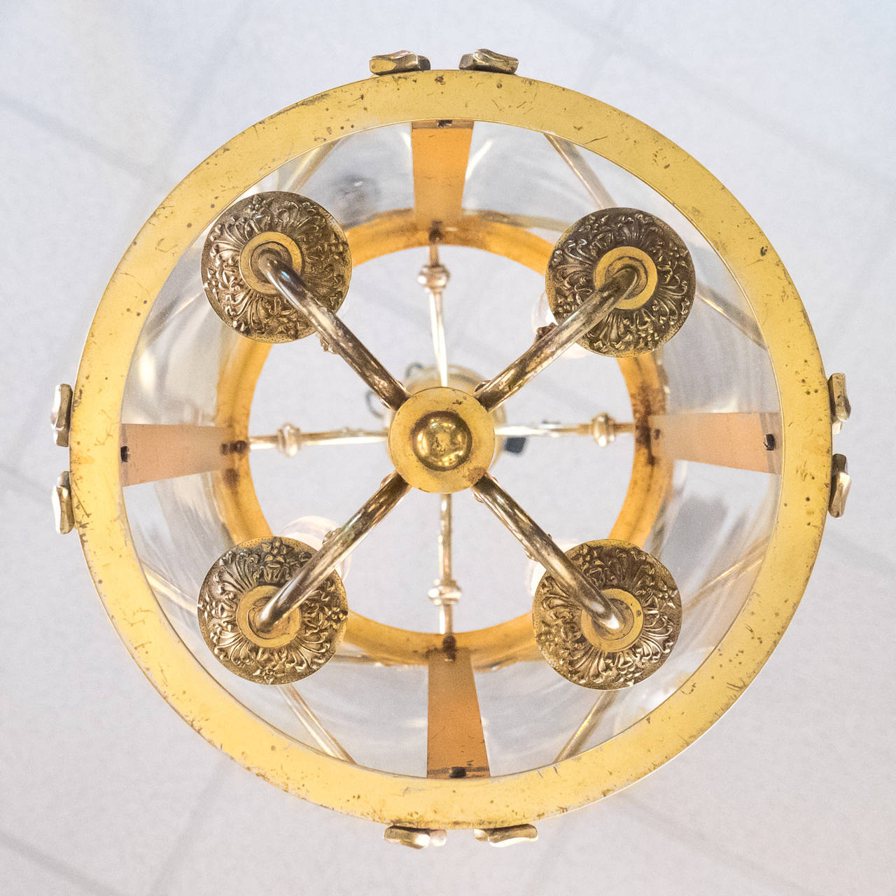 French Antique Brass Lantern with Arrows at 1stDibs