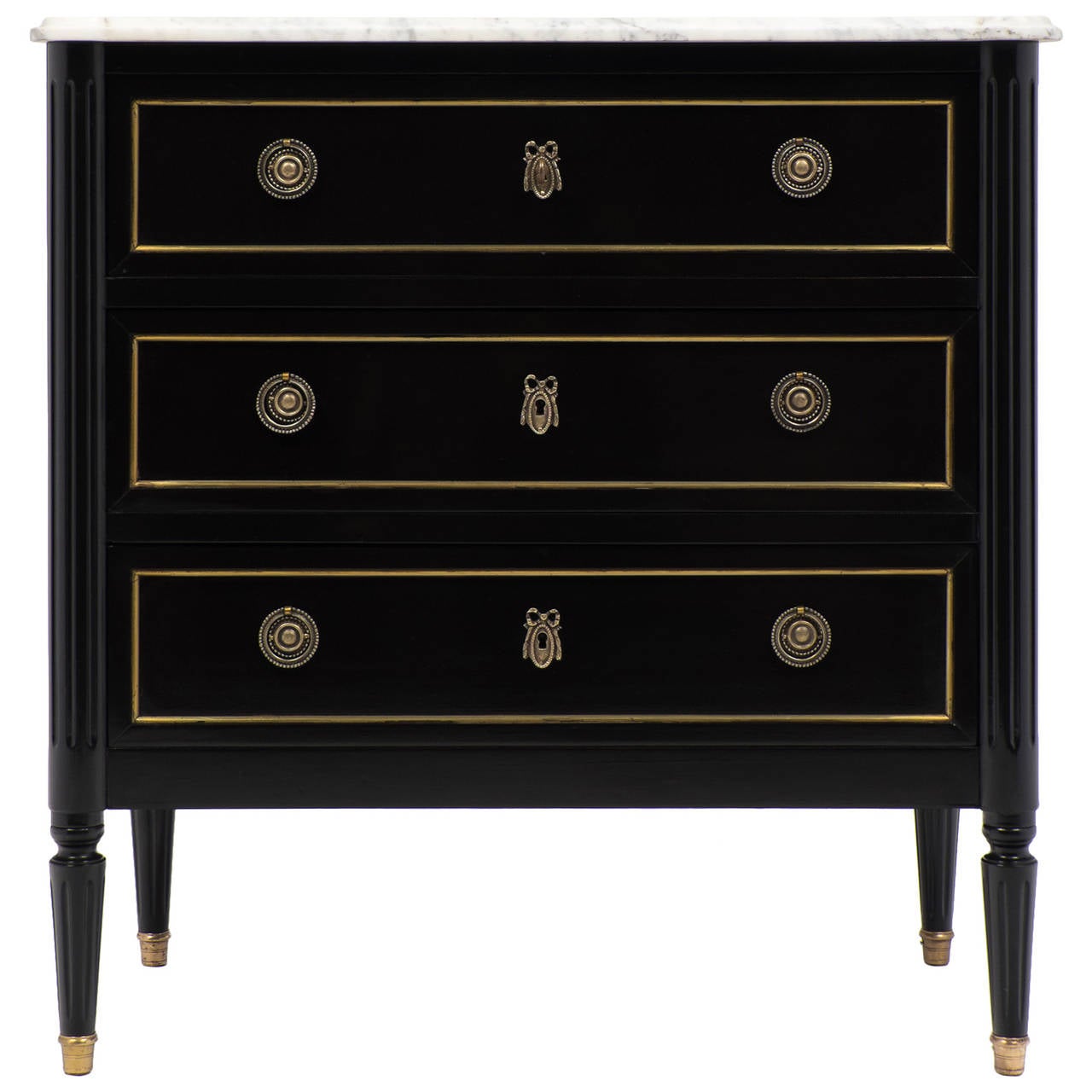 Louis XVI Marble-Top Chest of Drawers at 1stDibs