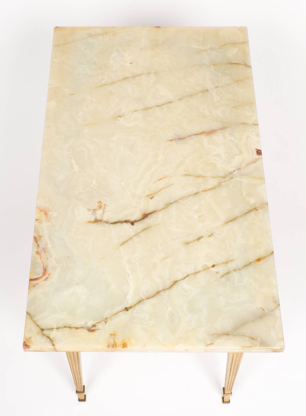 Vintage Onyx Top Bronze Coffee Table at 1stDibs | vintage onyx coffee table