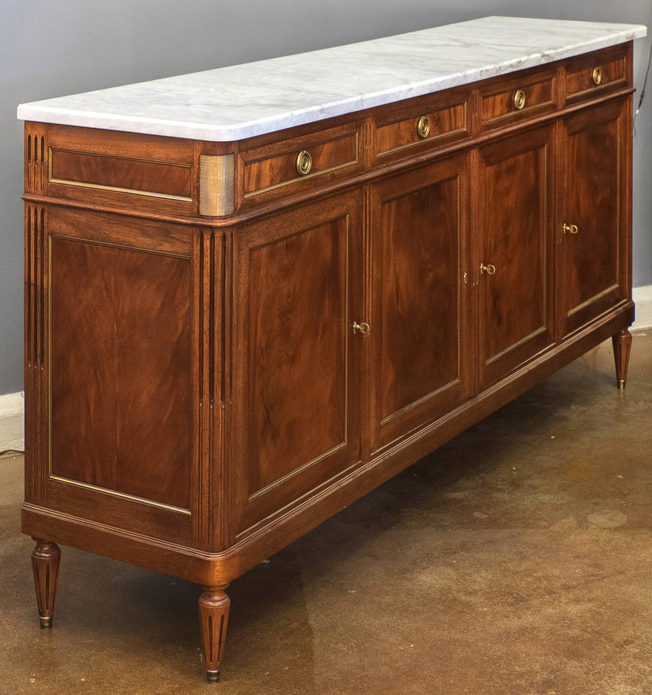 Antique French Louis XVI Mahogany Buffet at 1stDibs