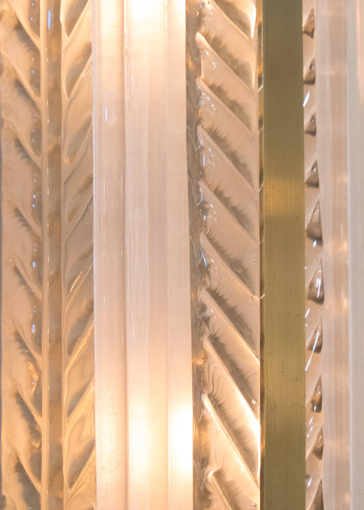 Murano Glass Pair of Chevron Sconces at 1stDibs