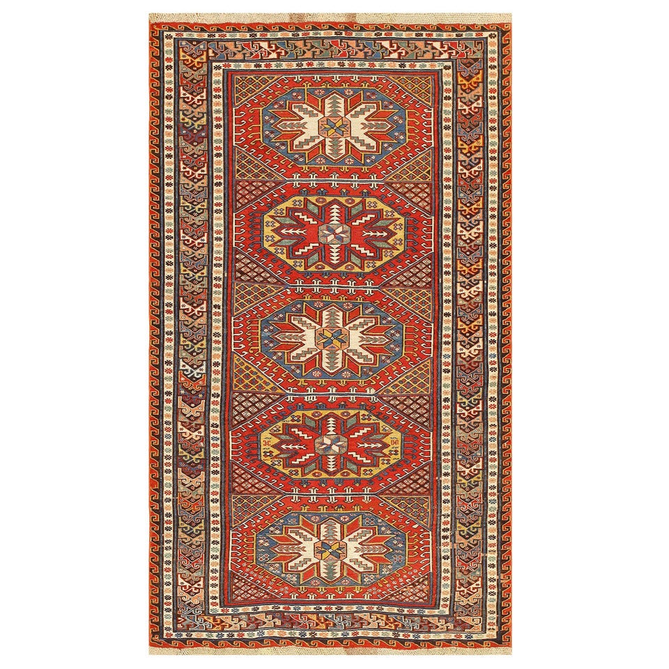 Lovely Antique Caucasian Soumak Rug at 1stDibs