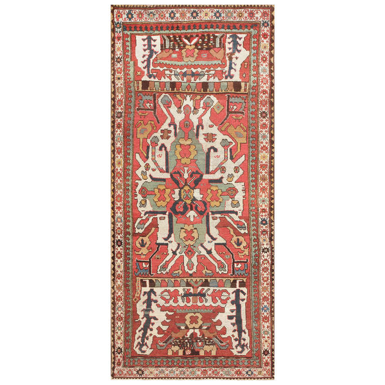 Tribal and Collectible Antique Persian Eagle Rug at 1stDibs