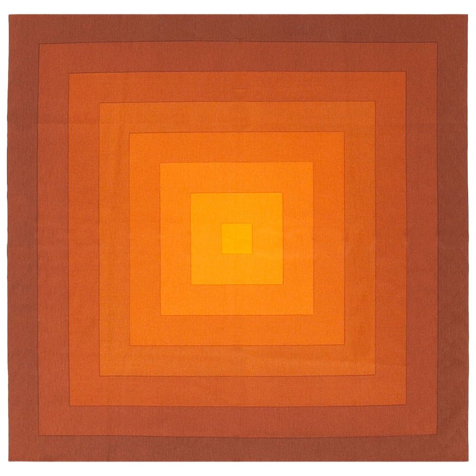 Vintage Verner Panton Quadrat Textile in Orange at 1stDibs