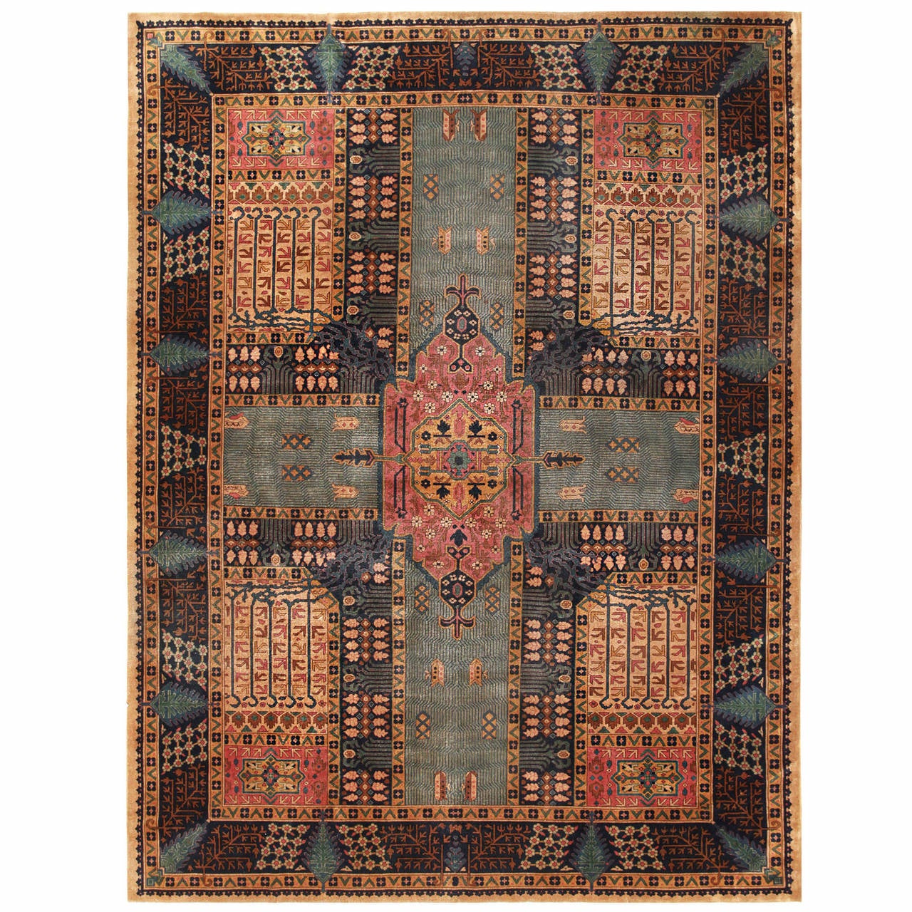 Room-Sized Antique Indian Carpet at 1stDibs