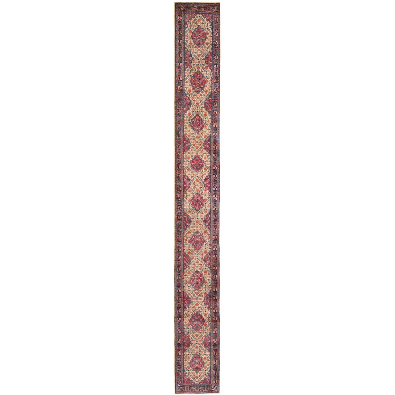 Long Antique Persian Tabriz Runner at 1stDibs