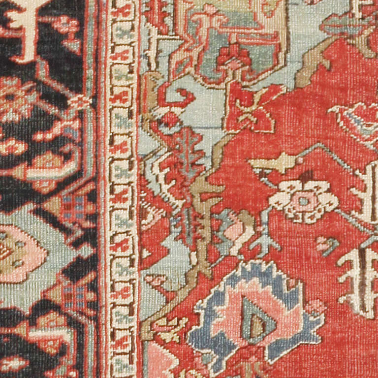 Antique Heriz Serapi Persian Rug at 1stDibs