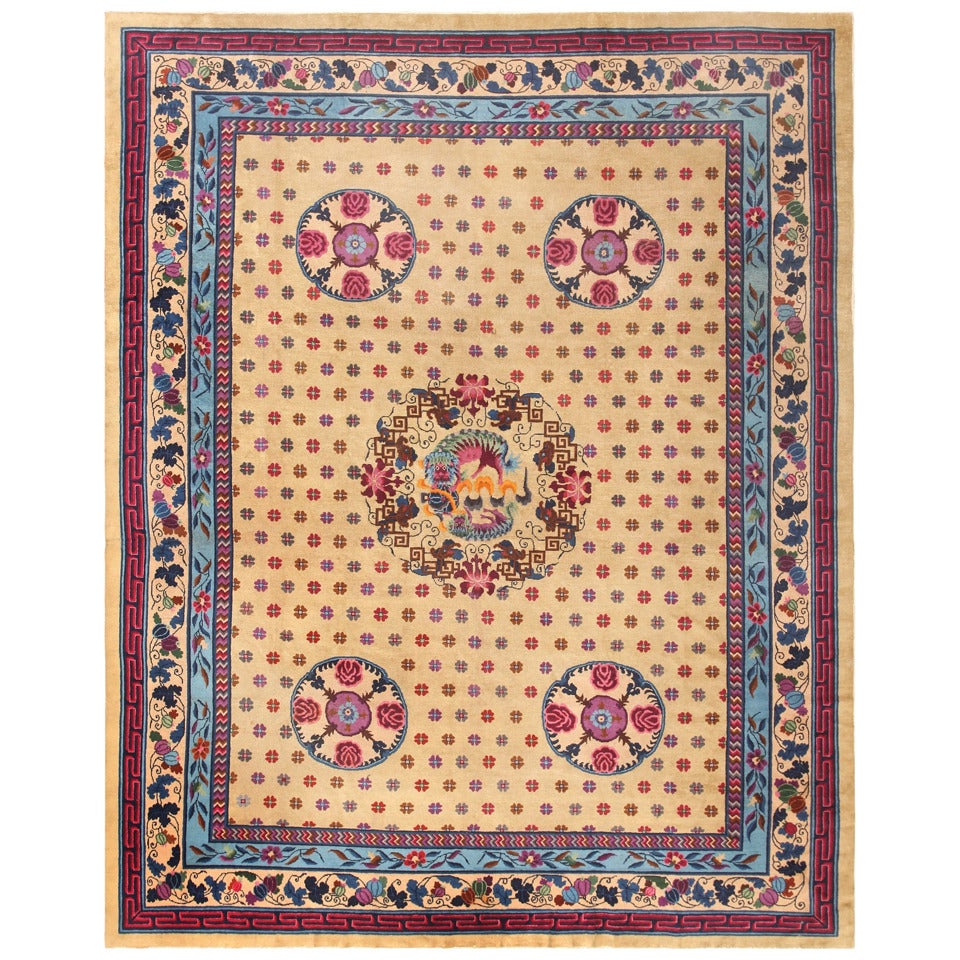 Antique Japanese Deco Art Rug at 1stdibs