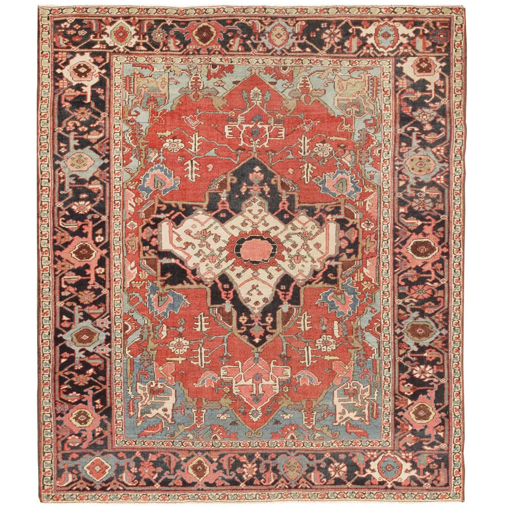 Antique Heriz Serapi Persian Rug at 1stDibs