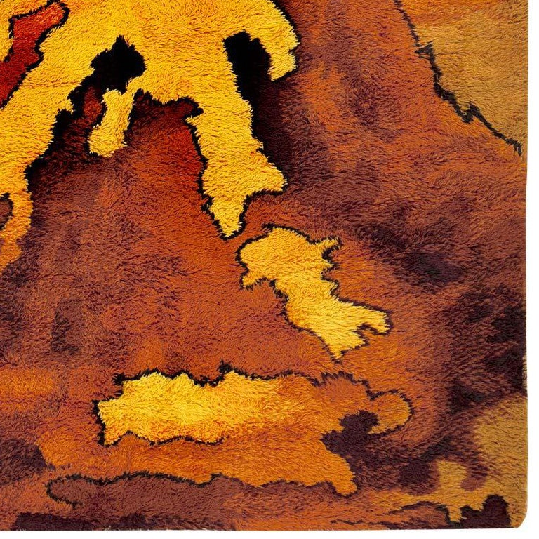 Vintage Rya Rug at 1stDibs