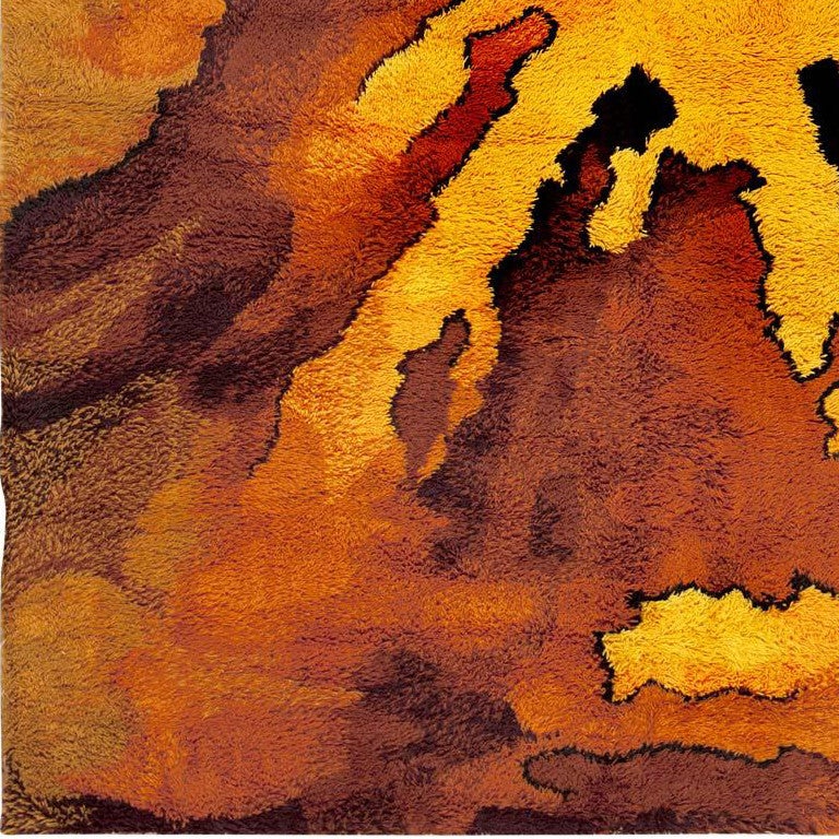 Vintage Rya Rug at 1stDibs