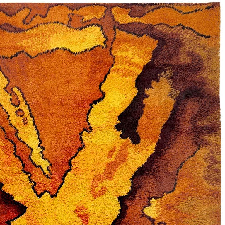 Vintage Rya Rug at 1stDibs