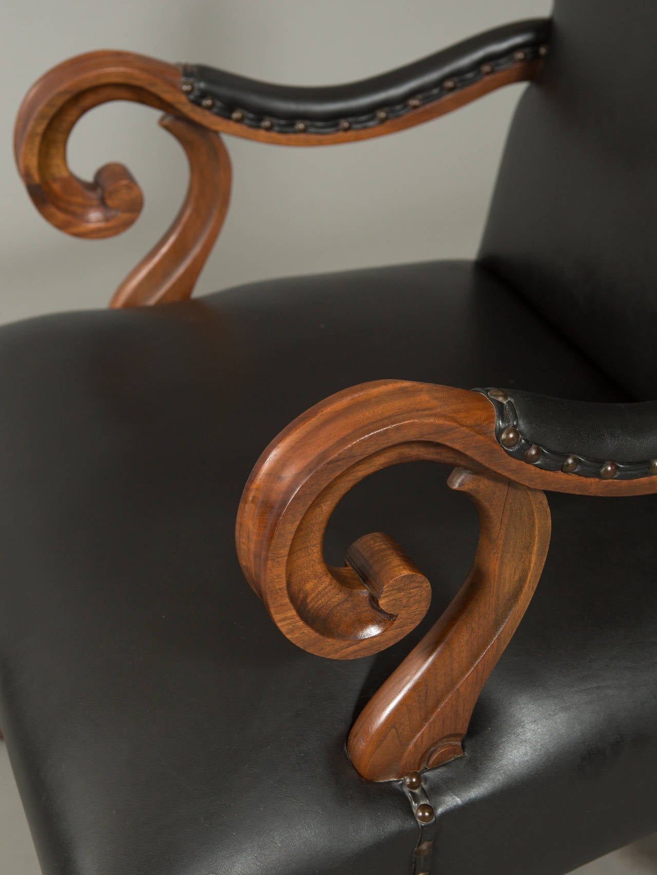 Neo-Baroque Hand-Carved Louis XIII Style Armchair For Sale at 1stDibs ...