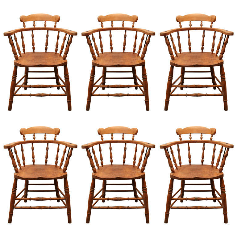 Set Of (6) Pub Chairs at 1stDibs