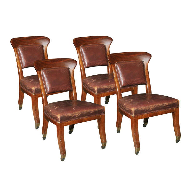 Set of (4) British Library Chairs from the British Museum at 1stDibs