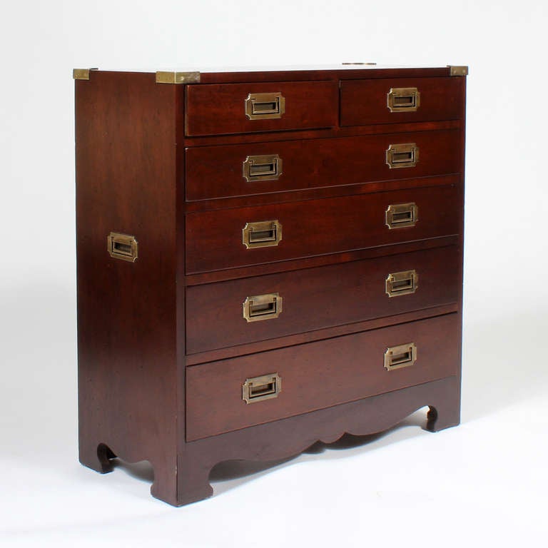 Great Small Campaign Style Chest of Drawers at 1stDibs | small campaign ...