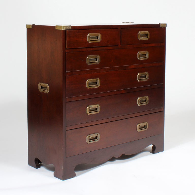 Great Small Campaign Style Chest of Drawers at 1stDibs | small campaign ...