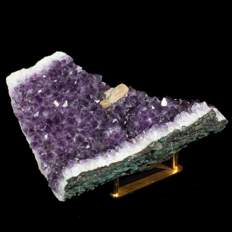 Amethyst Geode on Tri-Peg, Gold-Plated Stand at 1stDibs | geode stands ...