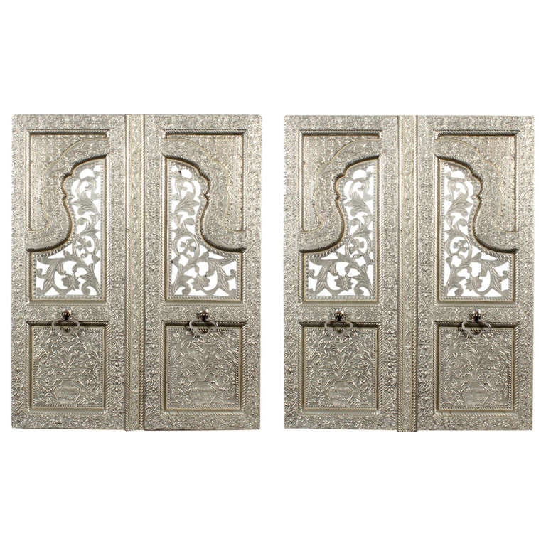A Pair of Indian Silver Plated Faux Shutter Door Panels at 1stDibs ...