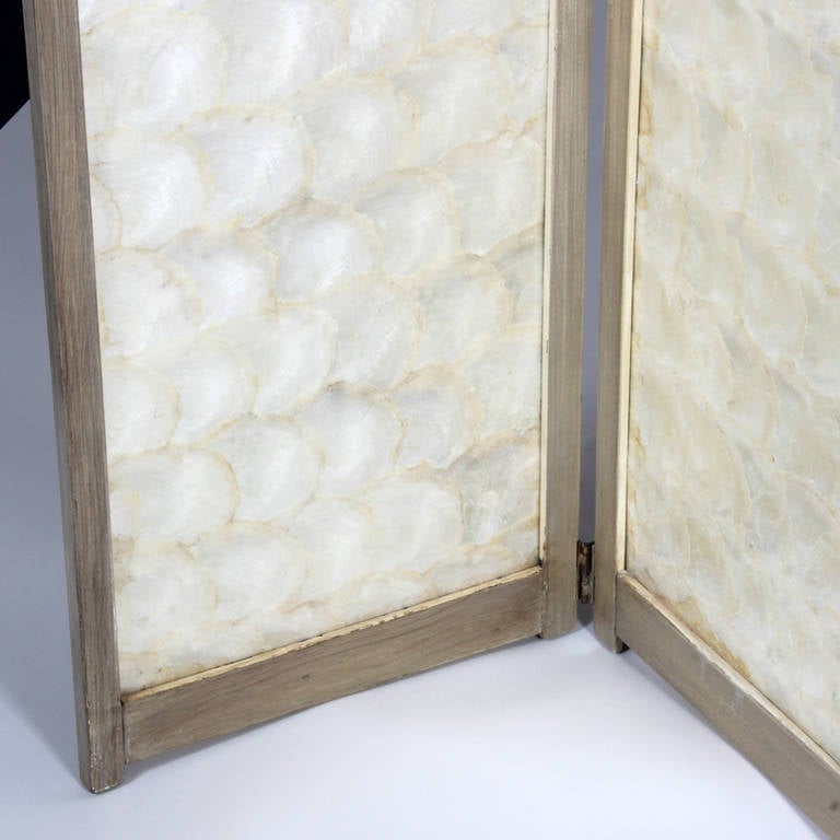 Early to Mid-20th Century Six-Panel Capiz Folding Screen at 1stDibs