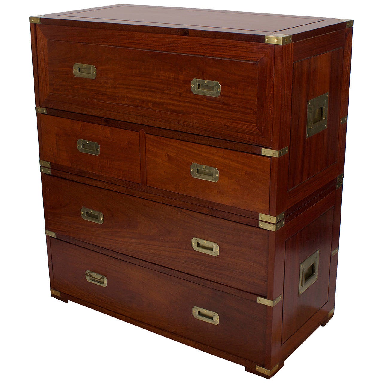 Modern Take on a Campaign Style Secretary Chest at 1stDibs