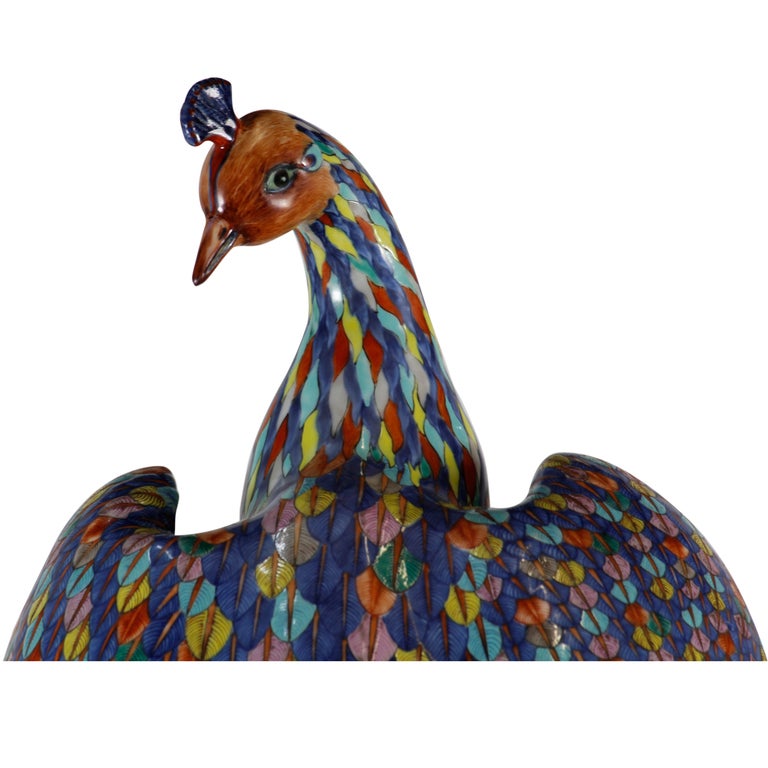 Pair of Huge Porcelain Peacocks at 1stDibs