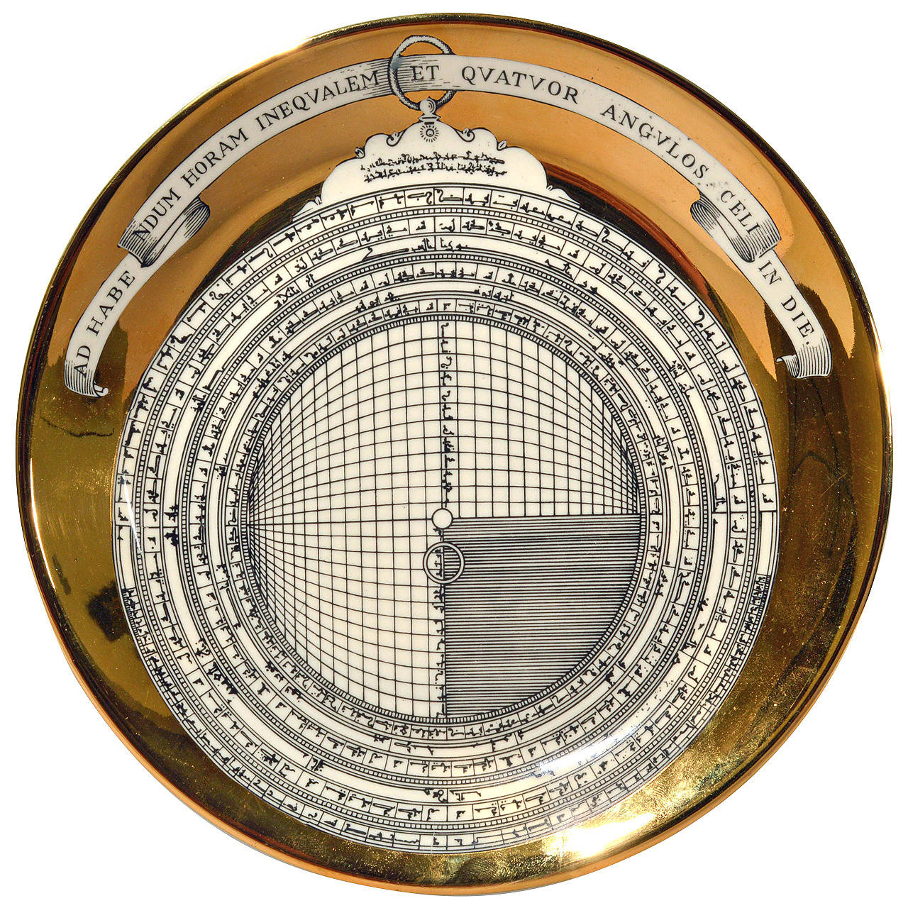 Piero Fornasetti Porcelain Astrolabe Plate at 1stDibs