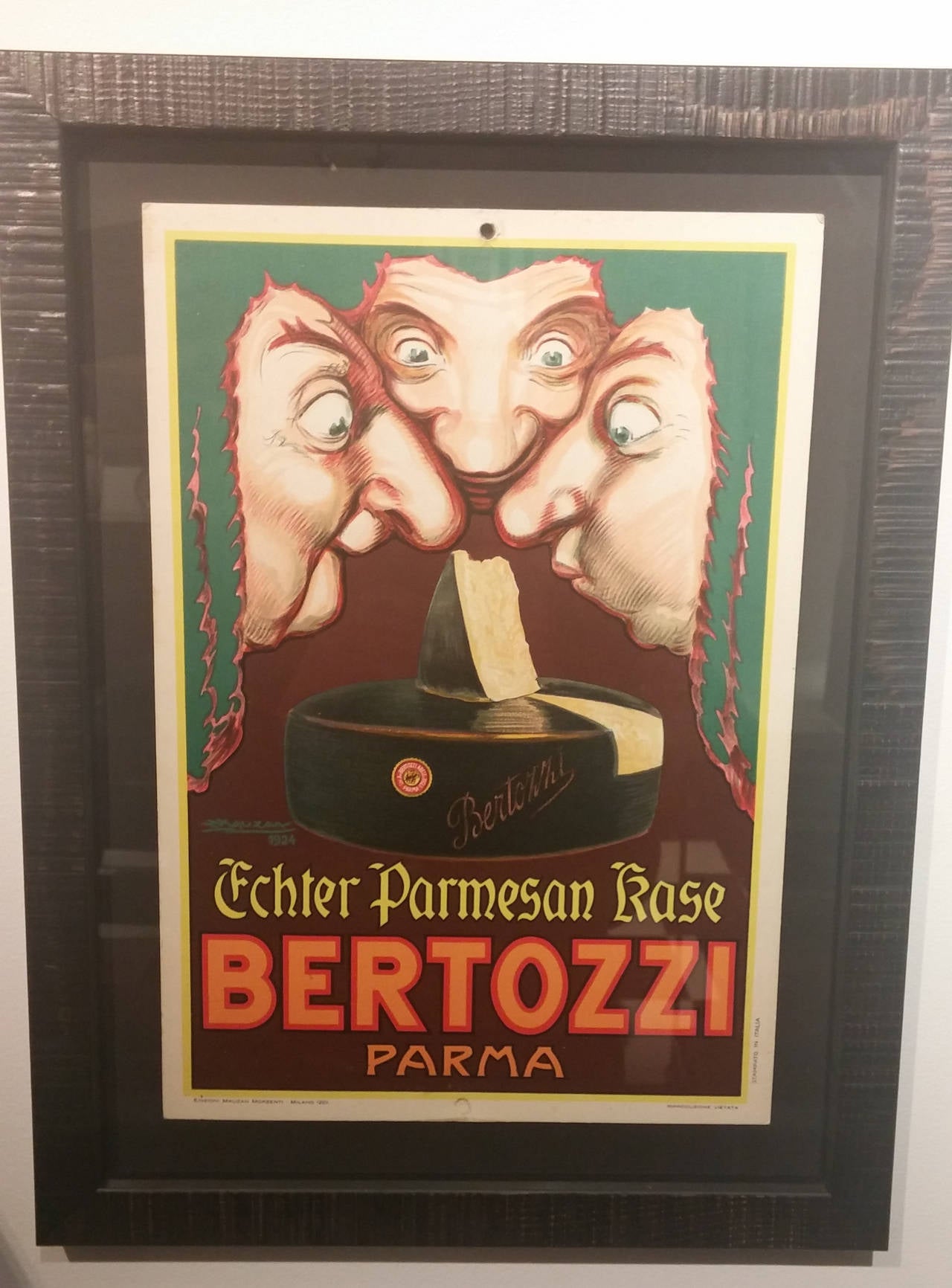 Italian Art Deco Period "Bertozzi Parmesan" Poster by Mauzan, 1924 at ...