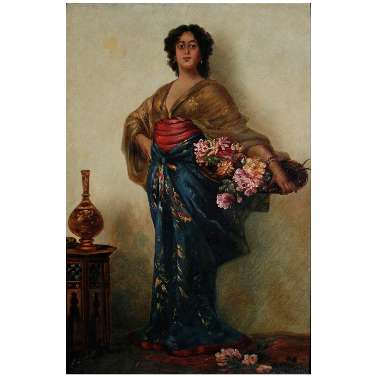 Oil on Canvas by American Artist Julius Segall, Early 20th Century For ...