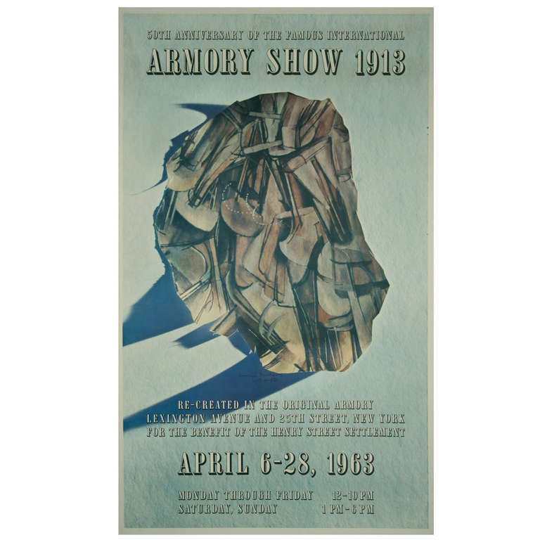 50th Anniversary Armory Show Poster by Marcel Duchamp at 1stDibs