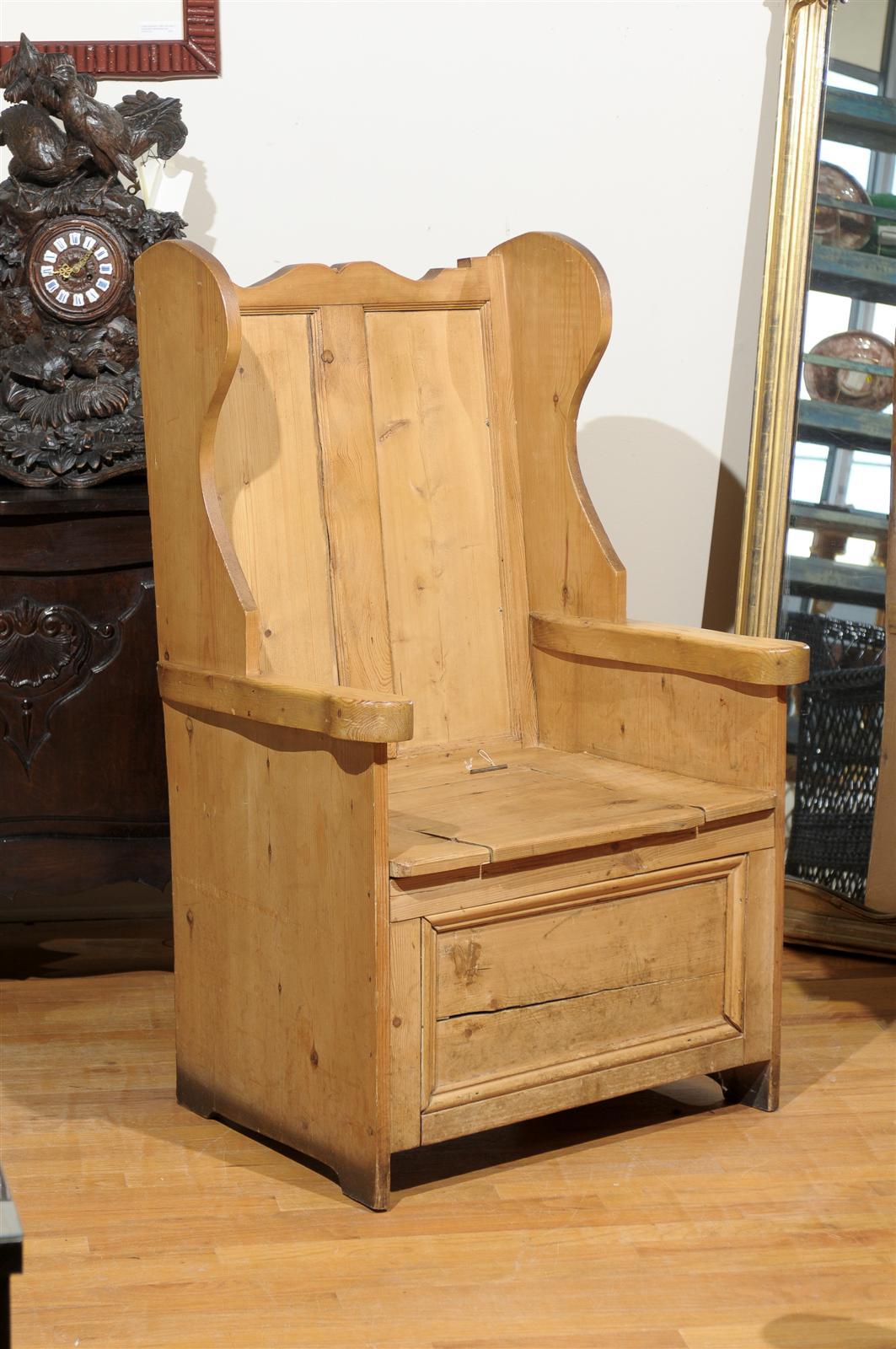 Pair of Pine Lambing Chairs at 1stDibs