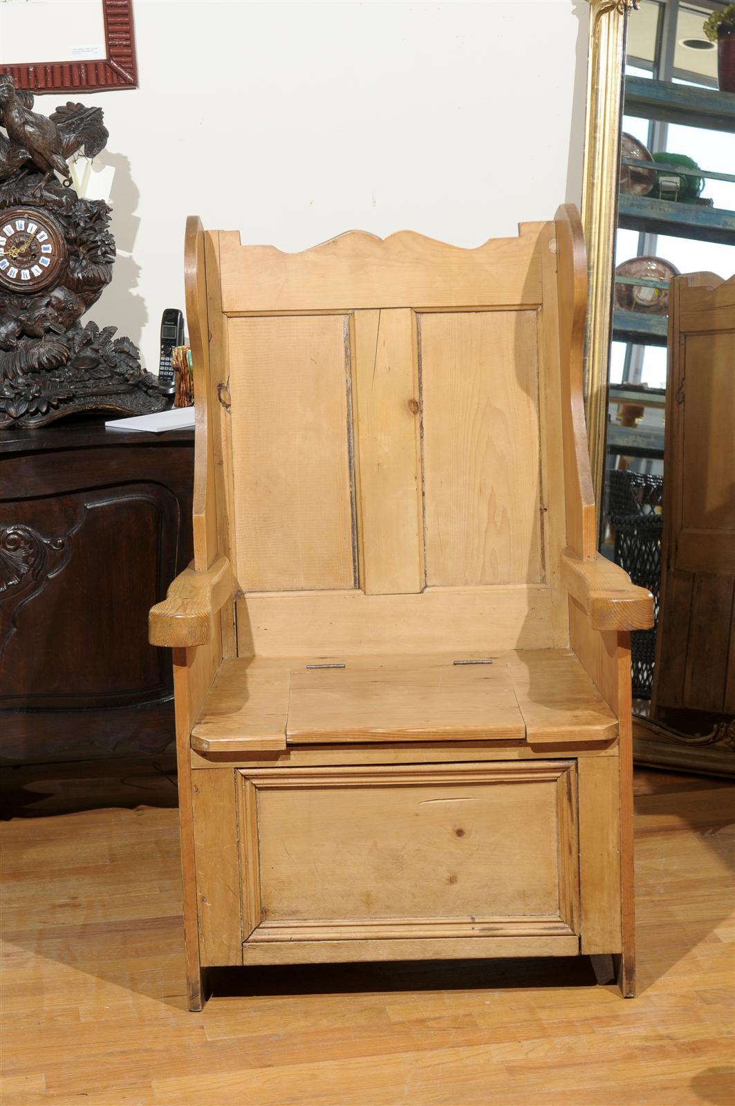 Pair of Pine Lambing Chairs at 1stDibs