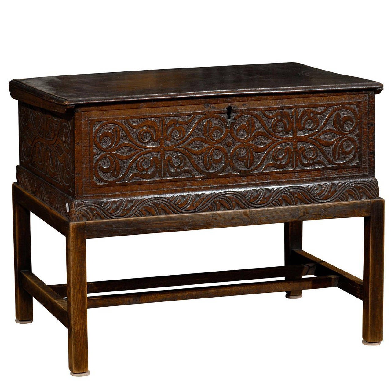 Early 19th Century English Bible Box on Stand at 1stDibs