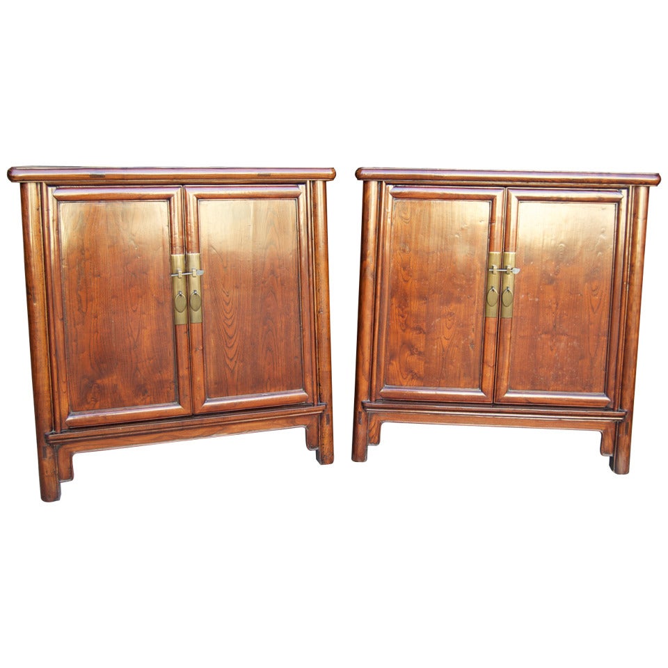 Pair of Ming Style Cabinets For Sale at 1stDibs