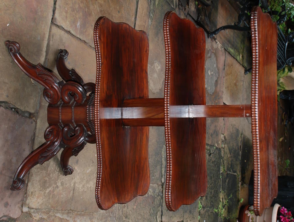 Antique Mahogany Three Tier Folding Table, c. 1860-1880 at 1stDibs