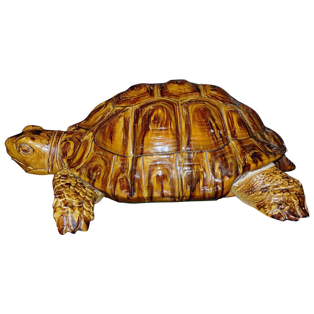 Majolica Sea Turtle Figurine at 1stDibs