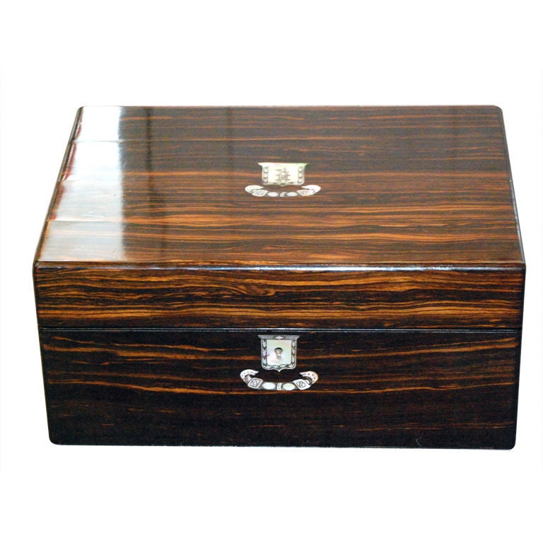 Antique Coromandel Wood Jewel Box at 1stDibs