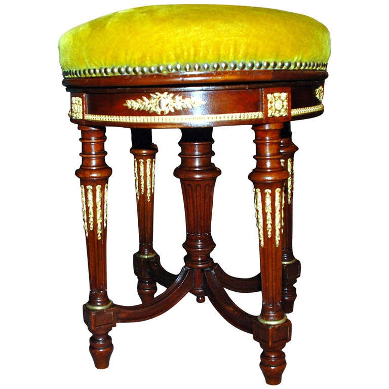 Antique Piano Bench at 1stDibs