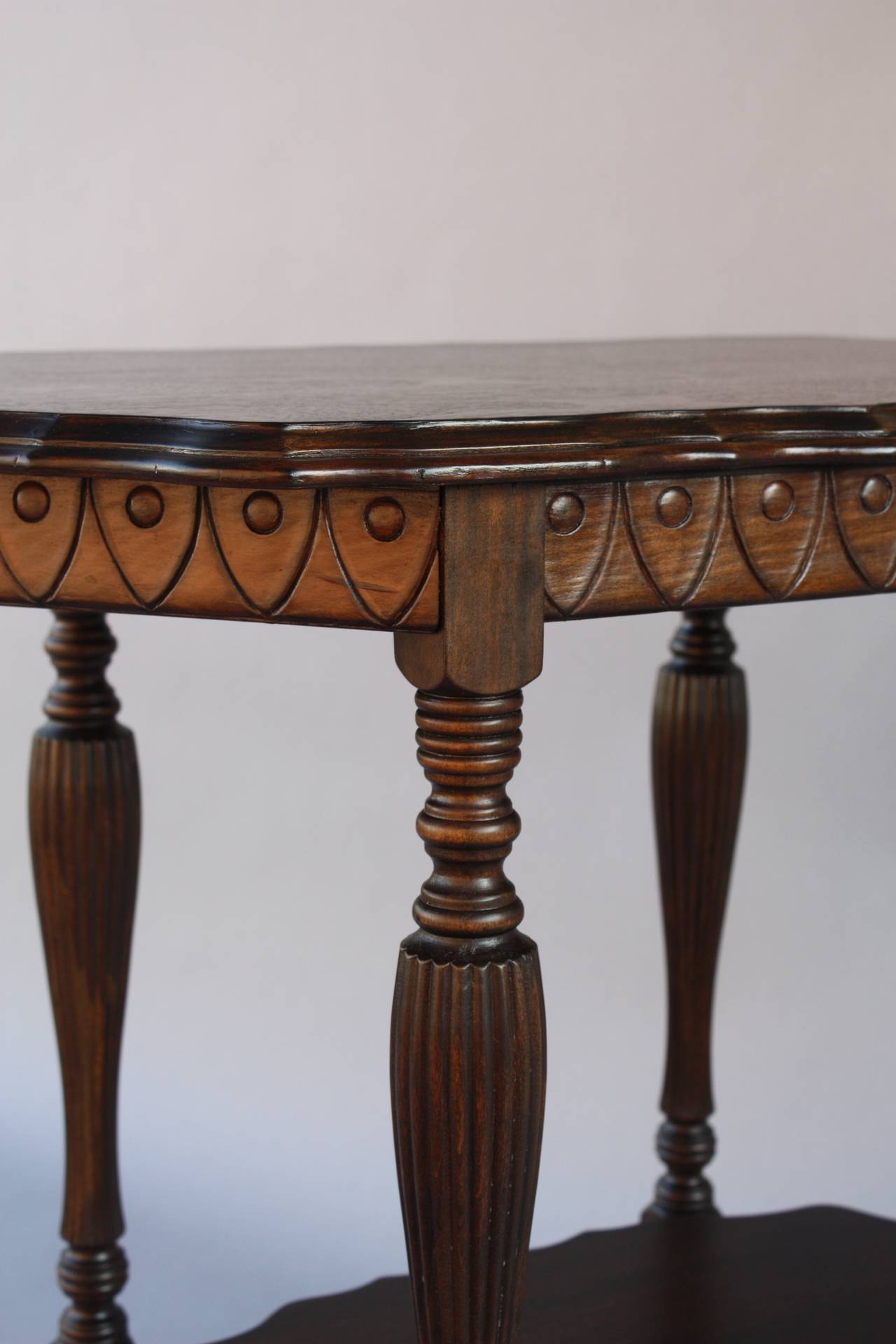 Antique 1920s Scalloped-Shape Side Table at 1stDibs | 1920s table ...