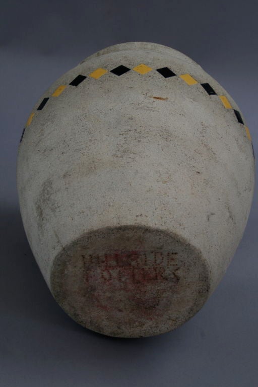 Hillside Urn with Black and Yellow Chicklet Tiles at 1stDibs