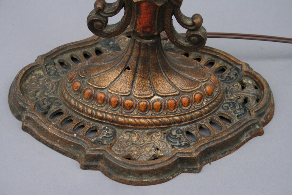 Superb Spanish Revival Lamp With Mica Shade at 1stDibs