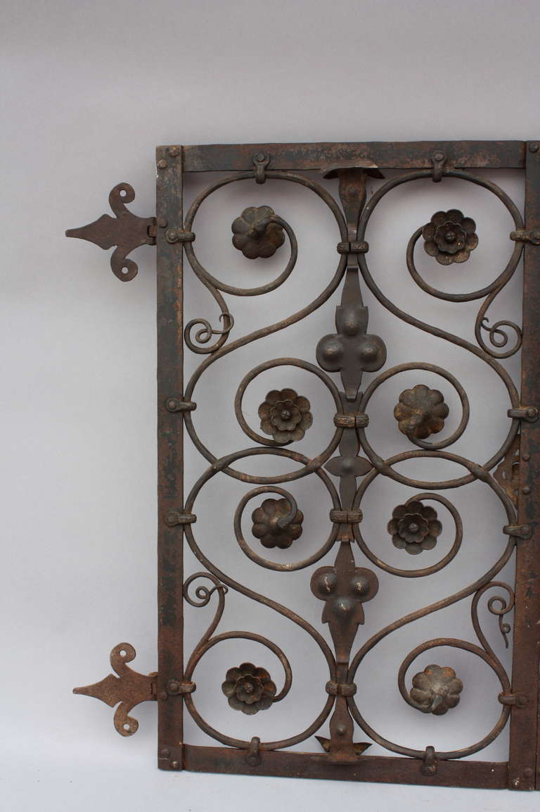 Incredible Two Panel Ironwork Grill at 1stDibs