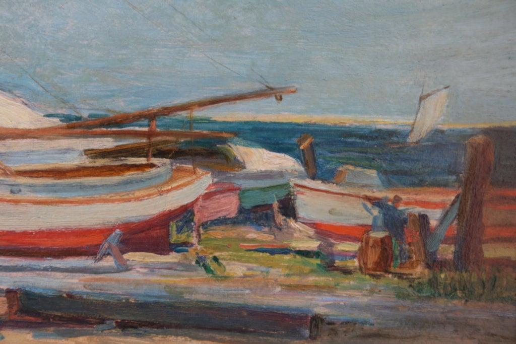 Tom P. Barnett, Dry Docked - Framed Oil Painting at 1stDibs | thomas p ...