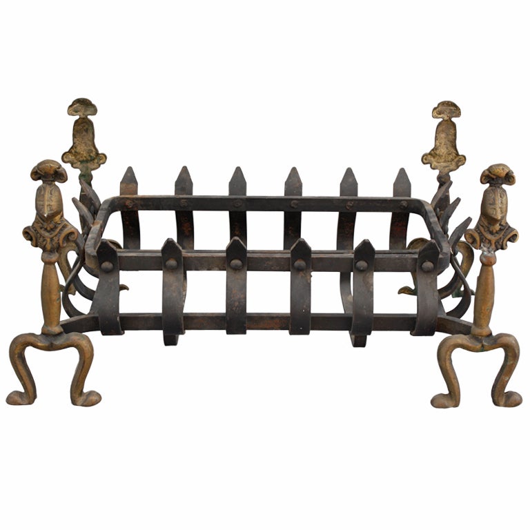 Very Rare and Ornate Grate/Log Holder at 1stDibs